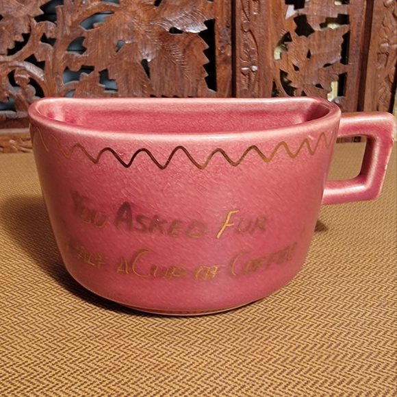 Dining | Vintage Half Coffee Cup Mug Maroon | Poshmark